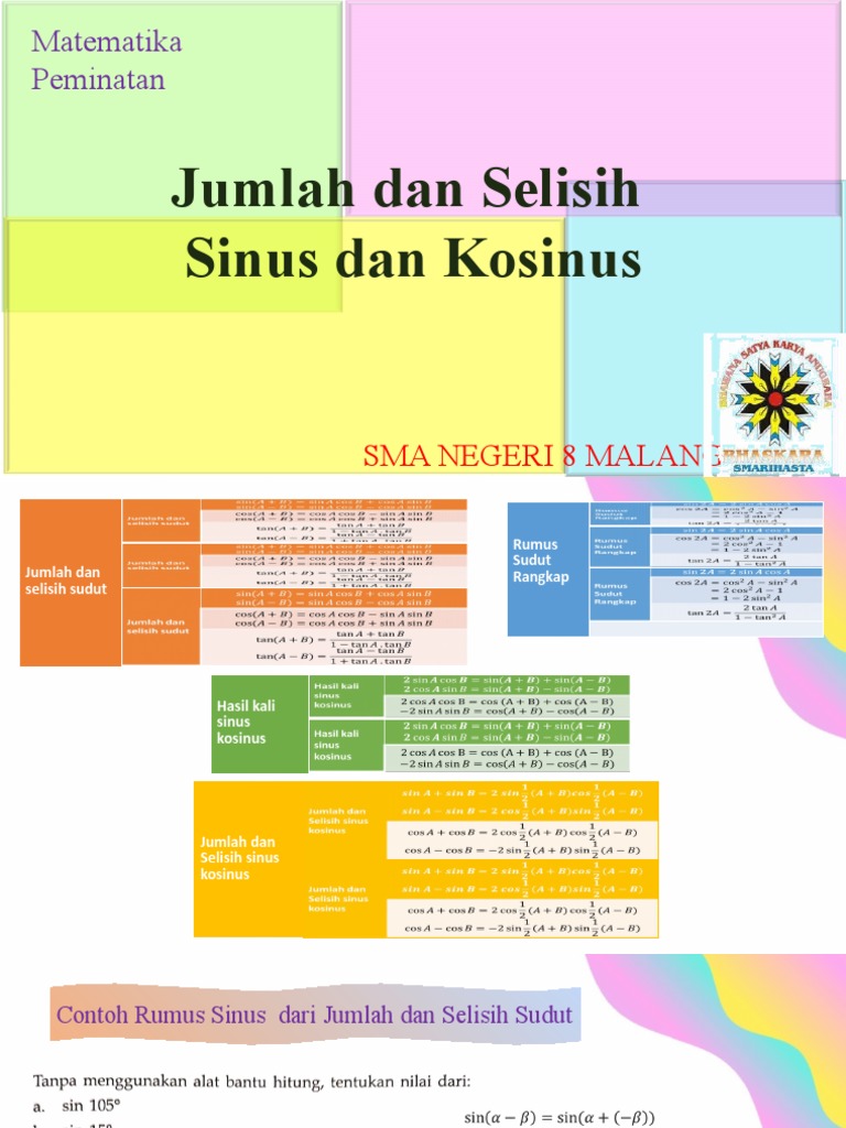 Rumus Jumlah Dan Selisih Trigonometri | PDF