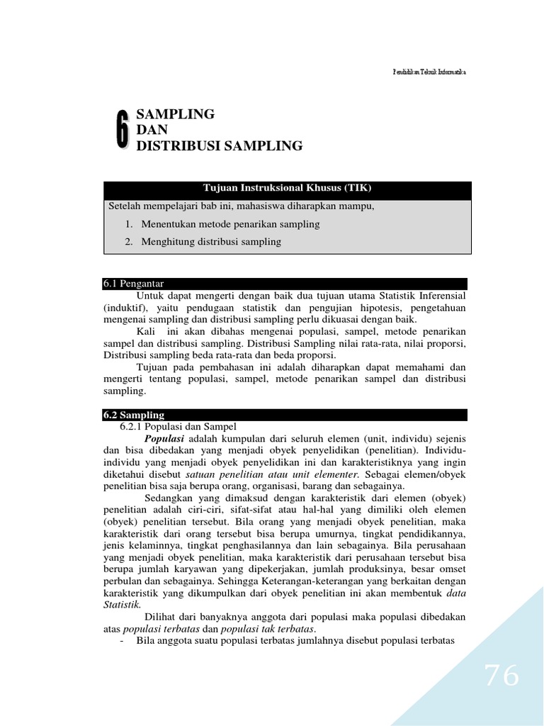 Sampling Dan Distribusi Sampling | PDF | Kesehatan Holistik | Sains ...
