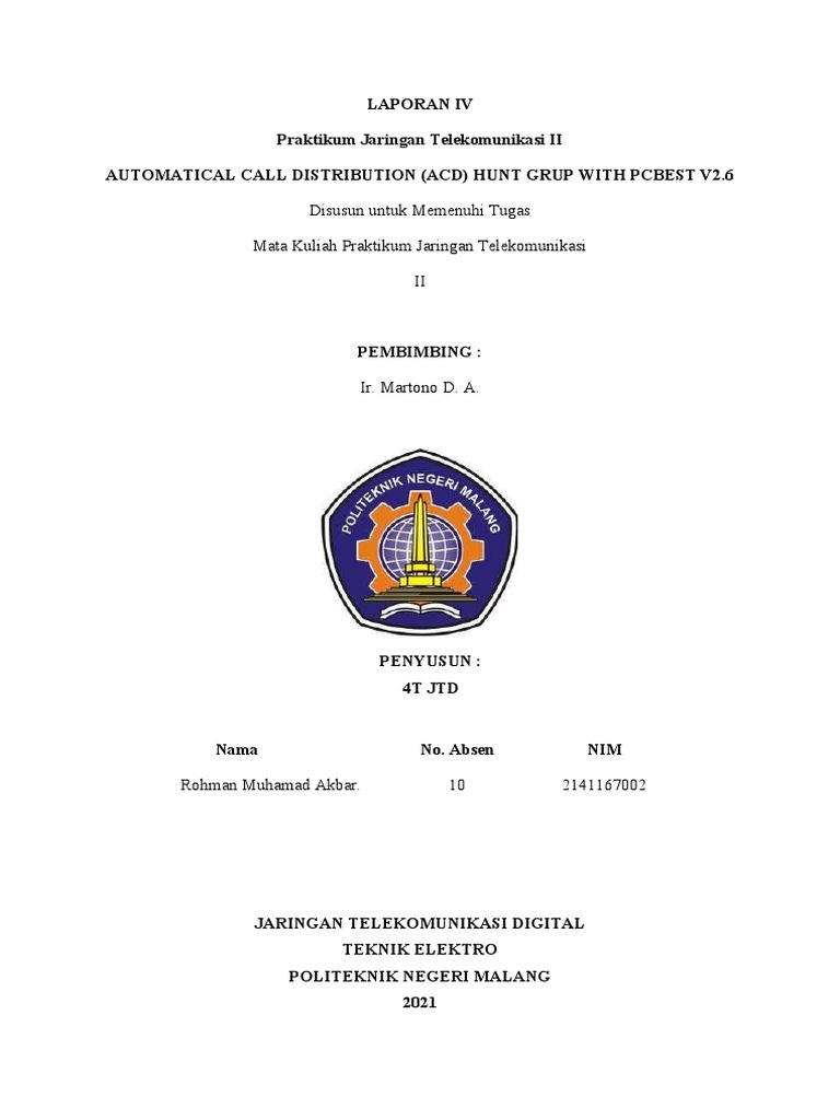 4T JTD - Rohman Muhamad Akbar - Hunt Group (ACD) | PDF