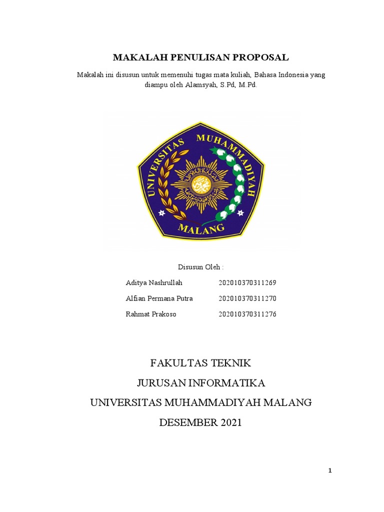 Makalah Penulisan Proposal | PDF