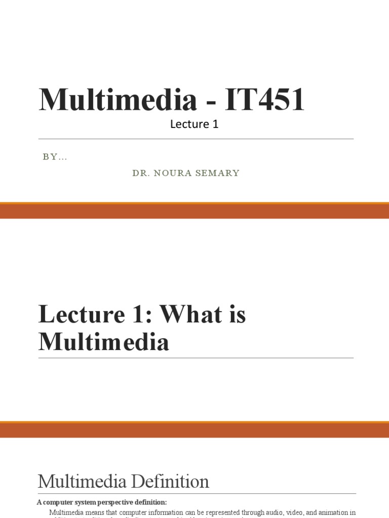 Understanding Multimedia: An Introduction to Key Concepts and Components | PDF | Data ...