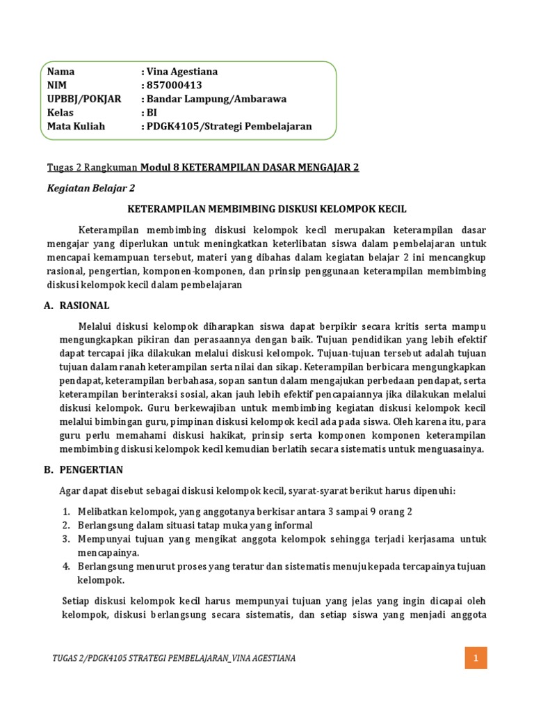 Vina Agestiana (857000413) - Bi PGSD - Tugas Resume Modul 8 KB 2 & 4 ...