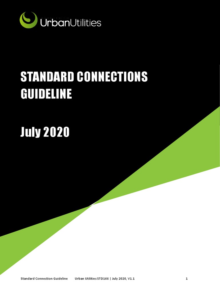 Standard Connection Guideline July20 v11 | PDF | Sanitary Sewer ...
