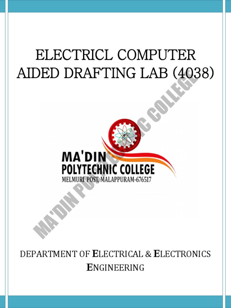 4038 - Electrical Computer Aided Drafting Lab | PDF | Computer Aided Design | Technical Drawing