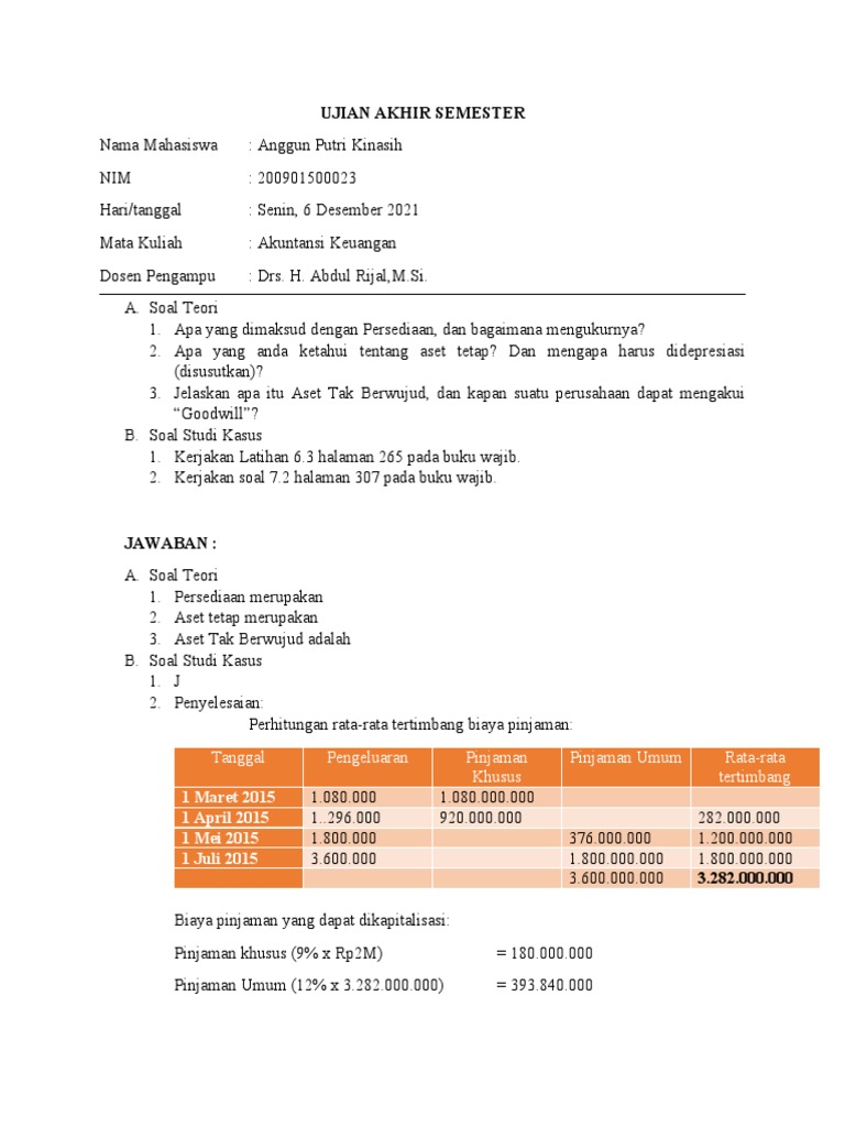 Anggun Putri Kinasih - 200901500023 - UAS | PDF