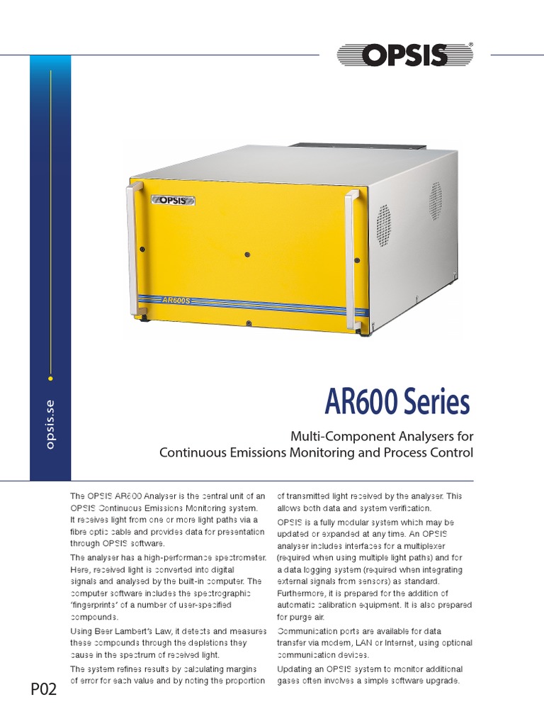 AR600 Series: Multi-Component Analysers For Continuous Emissions ...
