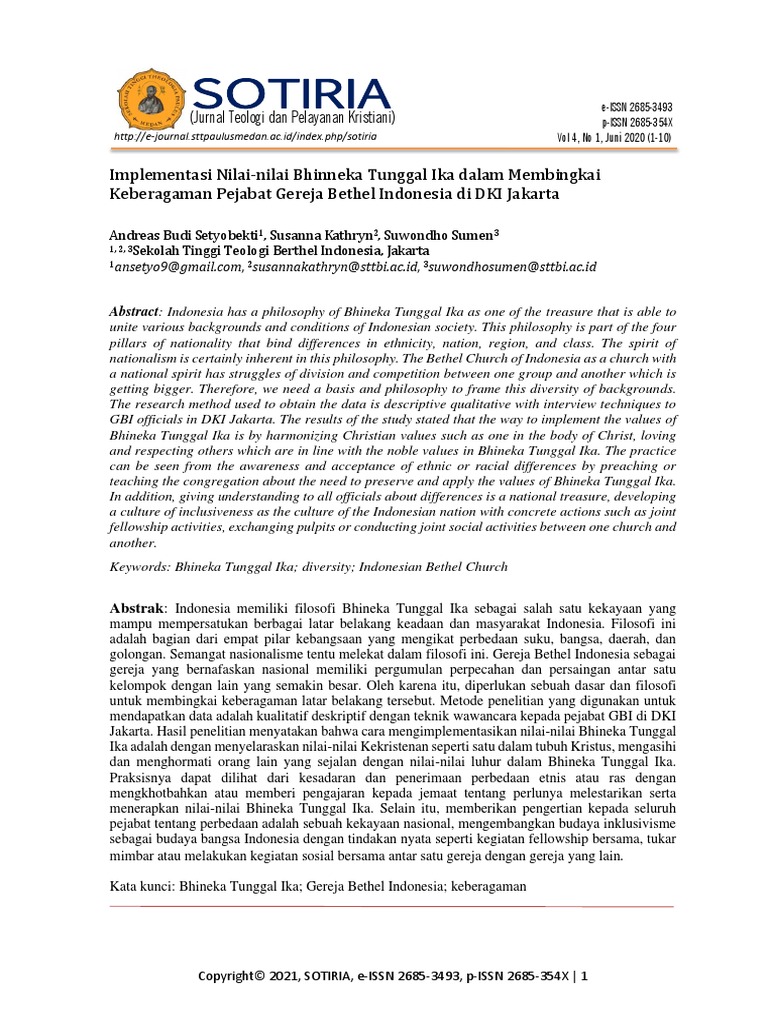 Jurnal Teologi Dan Pelayanan Kristiani | PDF | Indonesia