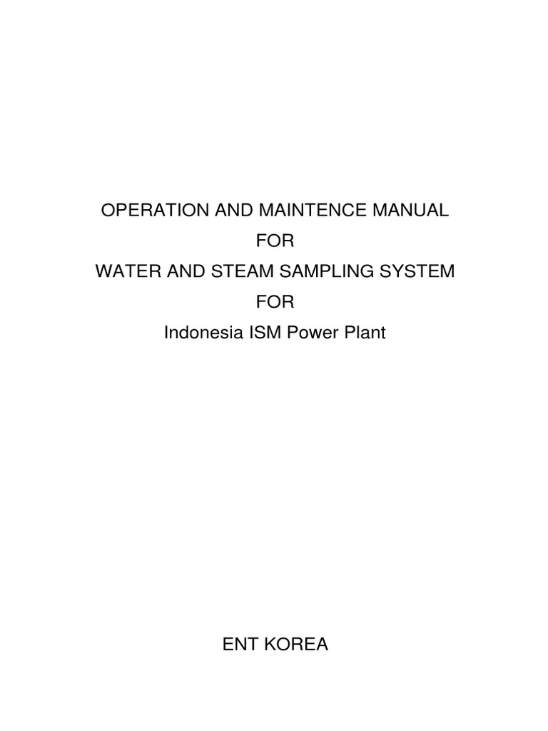 (Sampling System) Operation and Maintenance Manual | PDF | Ion Exchange ...