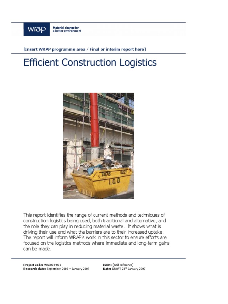 Construction Logistics Survey | Download Free PDF | Logistics | Supply ...