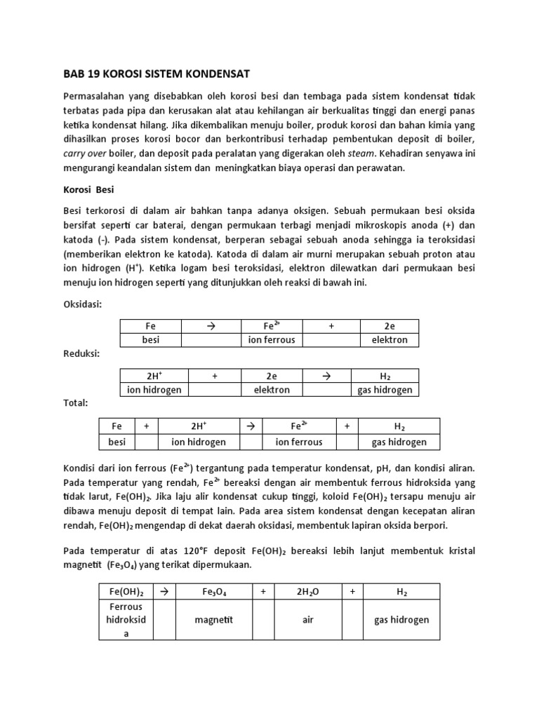 BAB 19 Korosi Sistem Kondensat | PDF