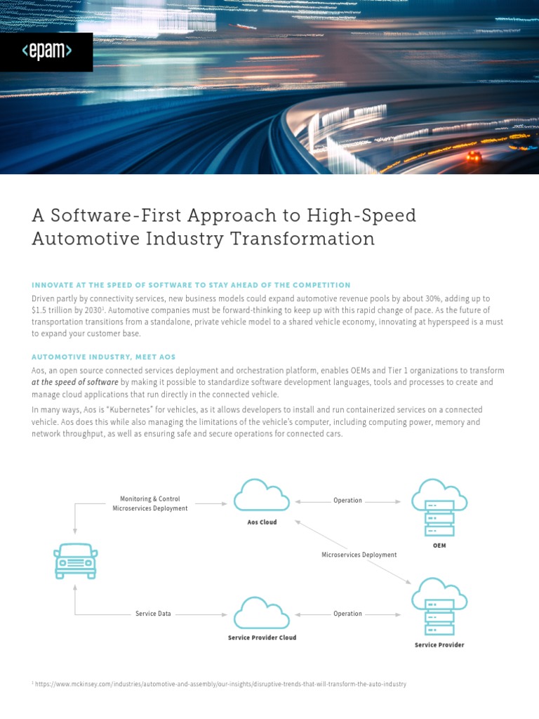 A Software-First Approach To High-Speed Automotive Industry ...