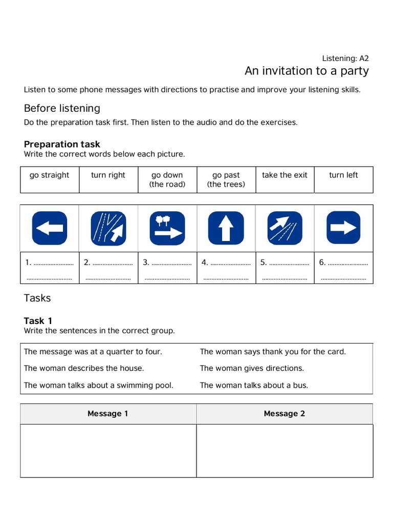 Unit 2.2 - Listening - Worksheet | PDF