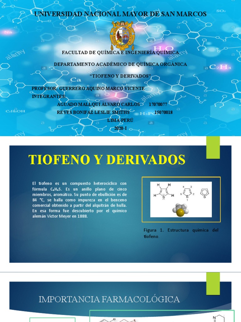 Tiofeno y Derivados | PDF | Benceno | Aromaterapia