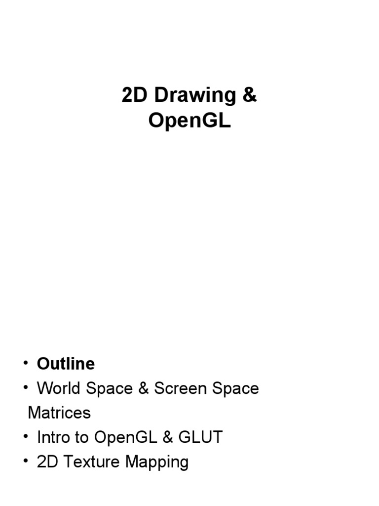 2D Drawing & Opengl | PDF | Matrix (Mathematics) | Euclidean Vector