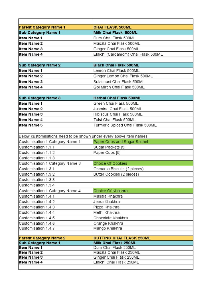 Chai Waale Menu Format | PDF | Tea | Soup