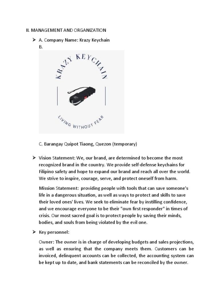 Krazy Keychain: Management Overview | PDF | Marketing | Brand