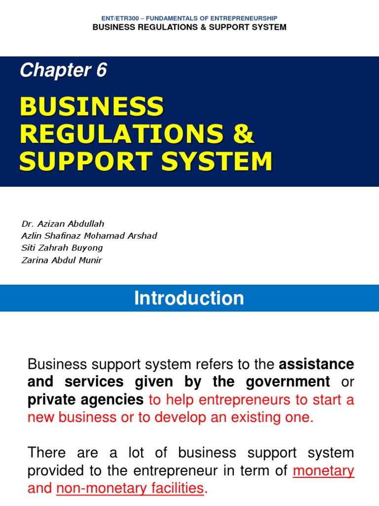 Ent300 - m6 - Business Regulations & Support System | PDF | Employment ...
