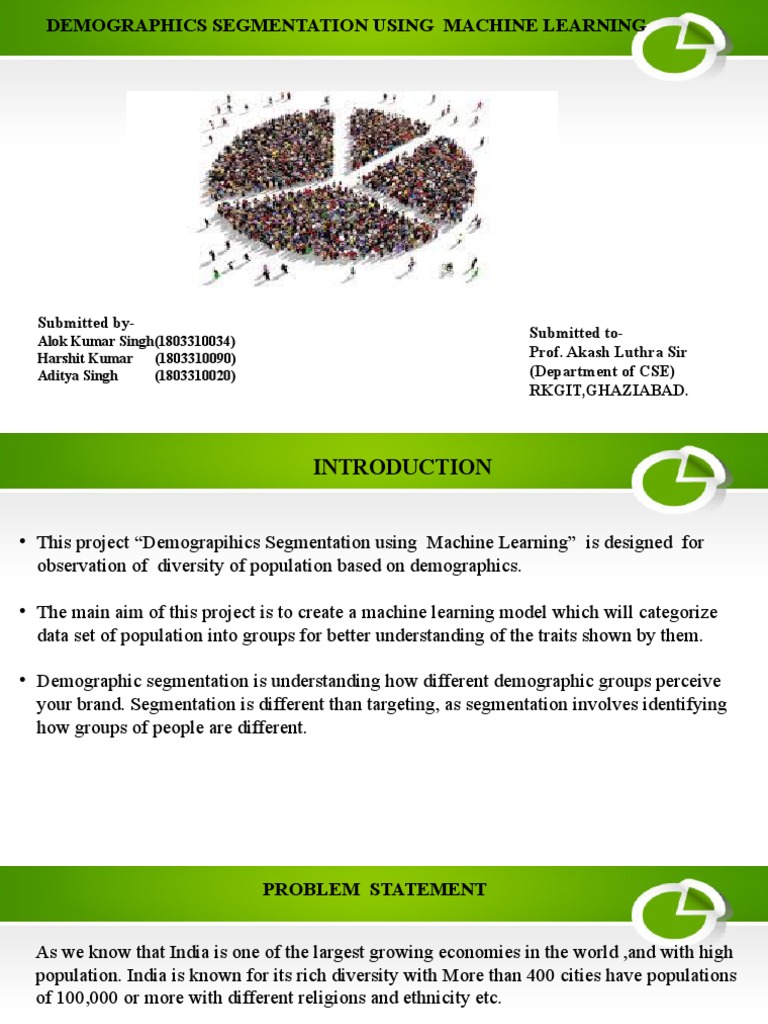 Demographics Segmentation Using Machine Learning | PDF | Market ...