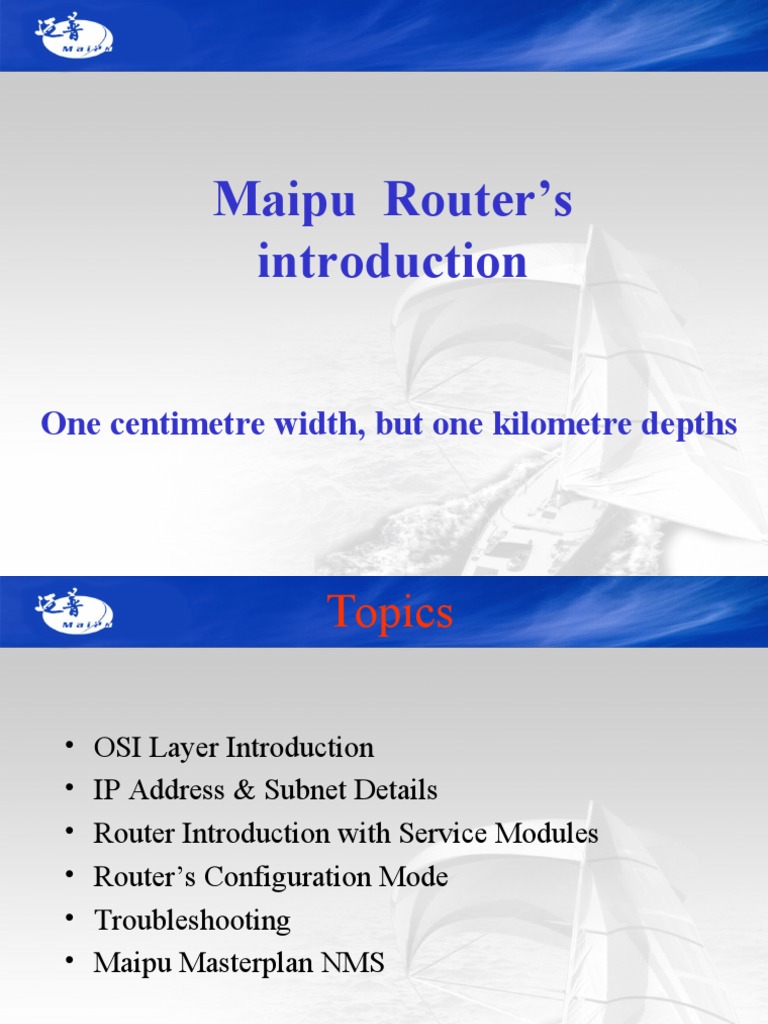 Maipu ROUTER Series | PDF | Computer Network | Osi Model