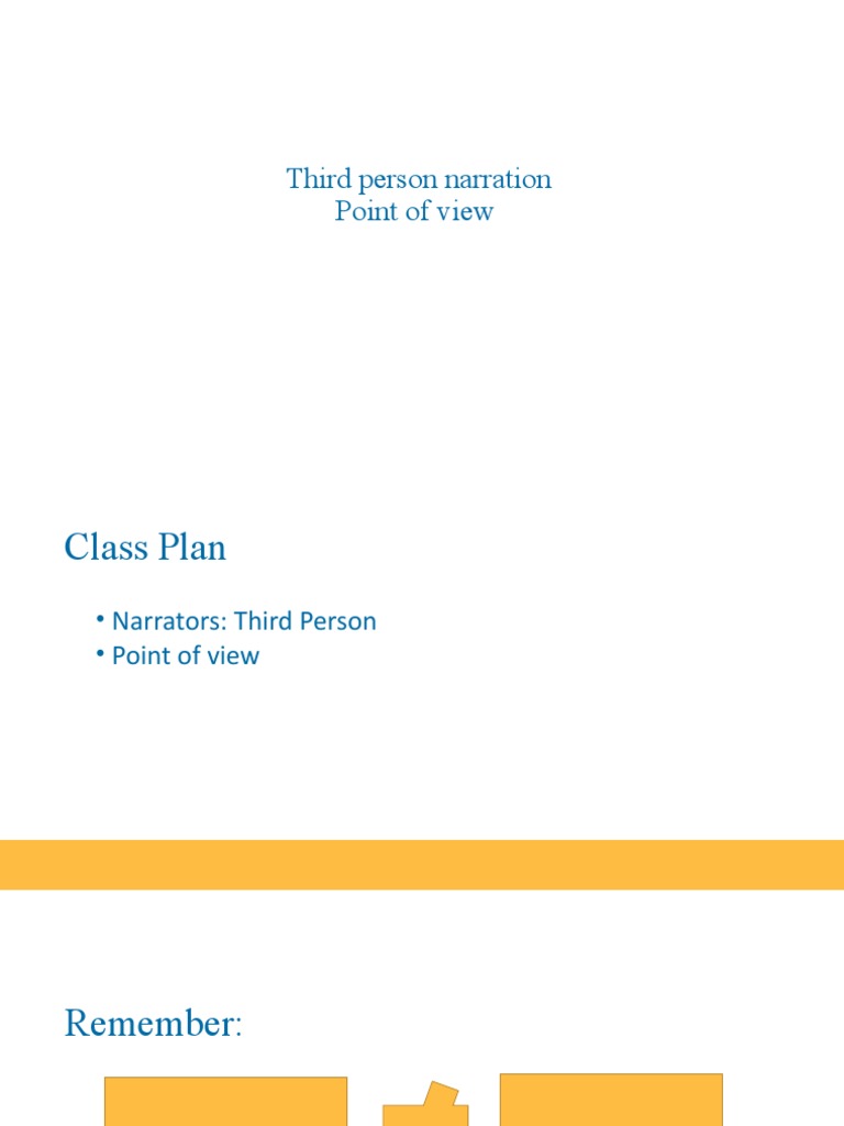 Third Person Narration Point of View | PDF