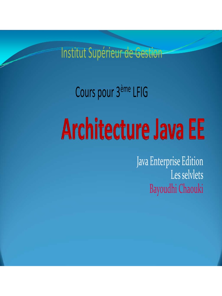 Les Servlets Pour Etudiants | PDF | Protocole de transfert hypertexte | Java (Langage de ...