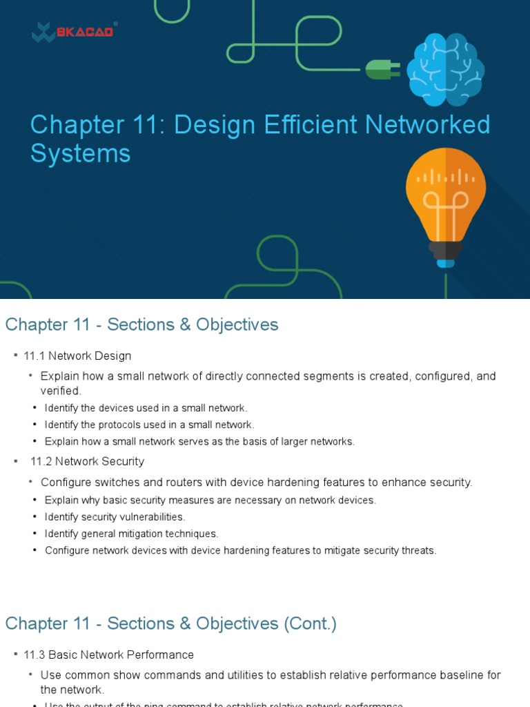 Chapter 11: Design Efficient Networked Systems | PDF | Denial Of Service Attack | Computer Network