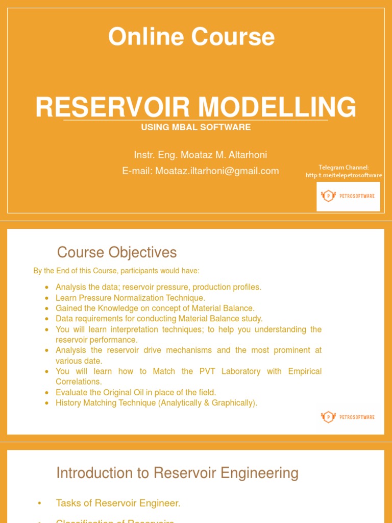 Reservoir Modelling with MBAL Software | PDF | Petroleum Reservoir ...