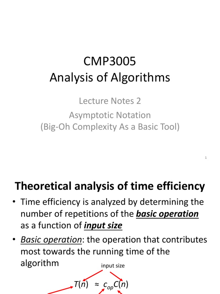 Lecture Notes 2 Asymptotic Notation Pdf Time Complexity Computational Science
