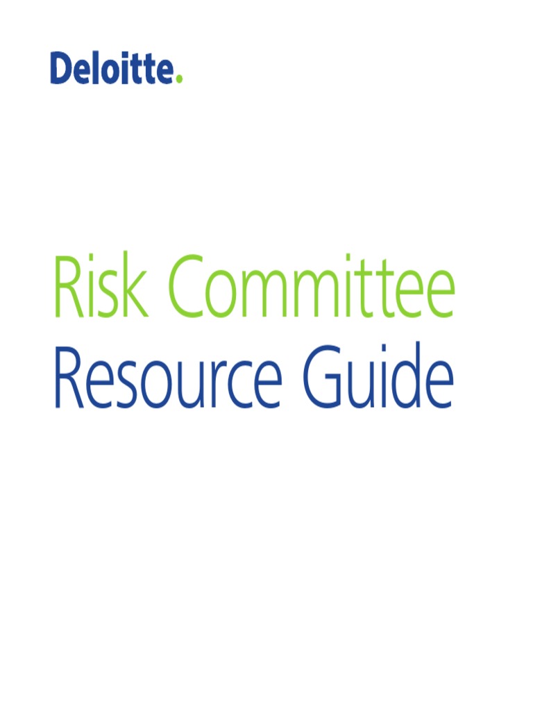 Risk Committee Resource Guide | Download Free PDF | Risk | Risk Management