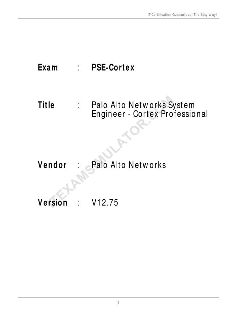 PSE Cortex V12.75 | PDF | Malware | Command Line Interface