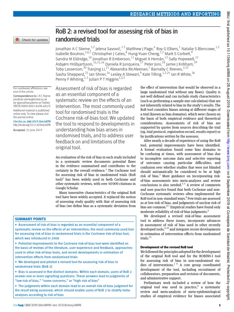 Rob 2.0 | PDF | Systematic Review | Risk
