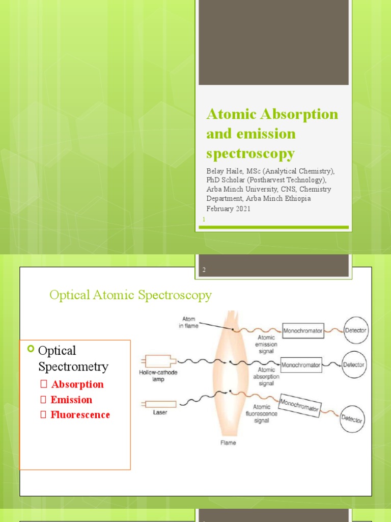 Lecture 4 - Atomic Absorption and Emission Spectros | PDF | Atomic ...
