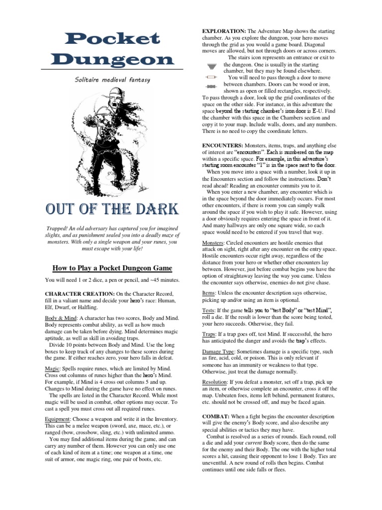 Pocket Dungeon: Solitaire Medieval Fantasy | PDF