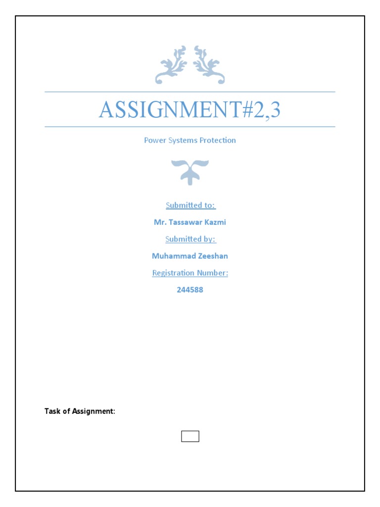PSP Assignment1 Mzeeshan | PDF | Electrical Impedance | Electric Power Transmission