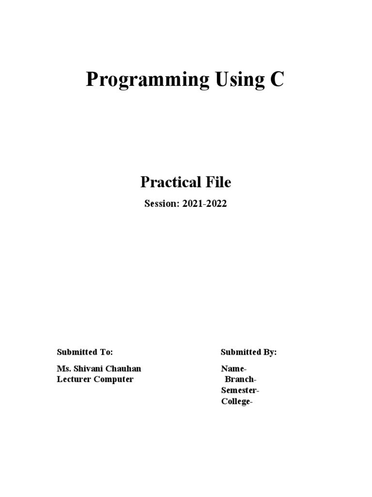 Lab File | PDF | Integer (Computer Science) | Pointer (Computer Programming)