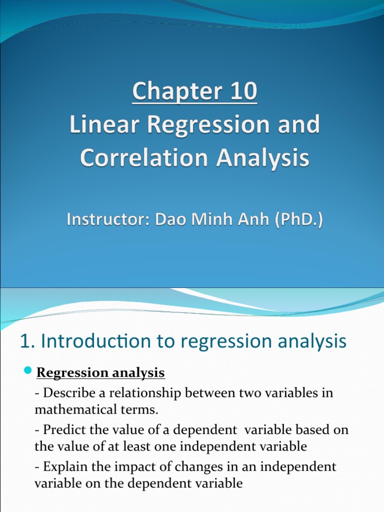 Chap 10 Regression Analysis | PDF | Linear Regression | Correlation And ...
