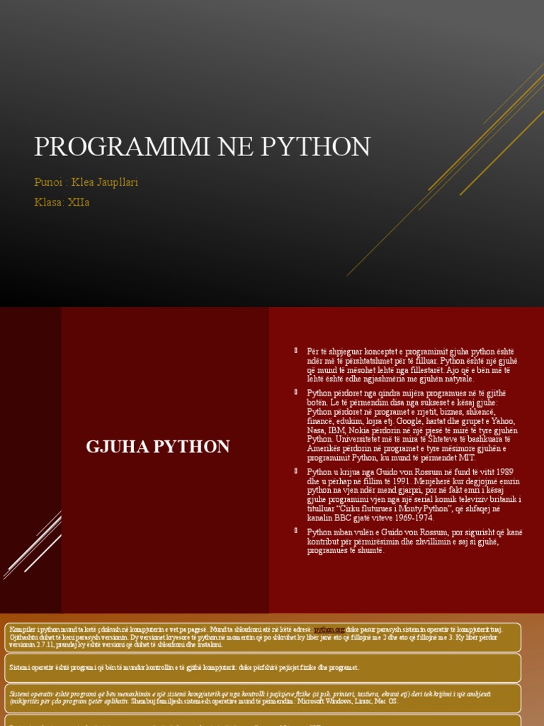 Programimi Ne Python | PDF Programimi Ne Python | PDF