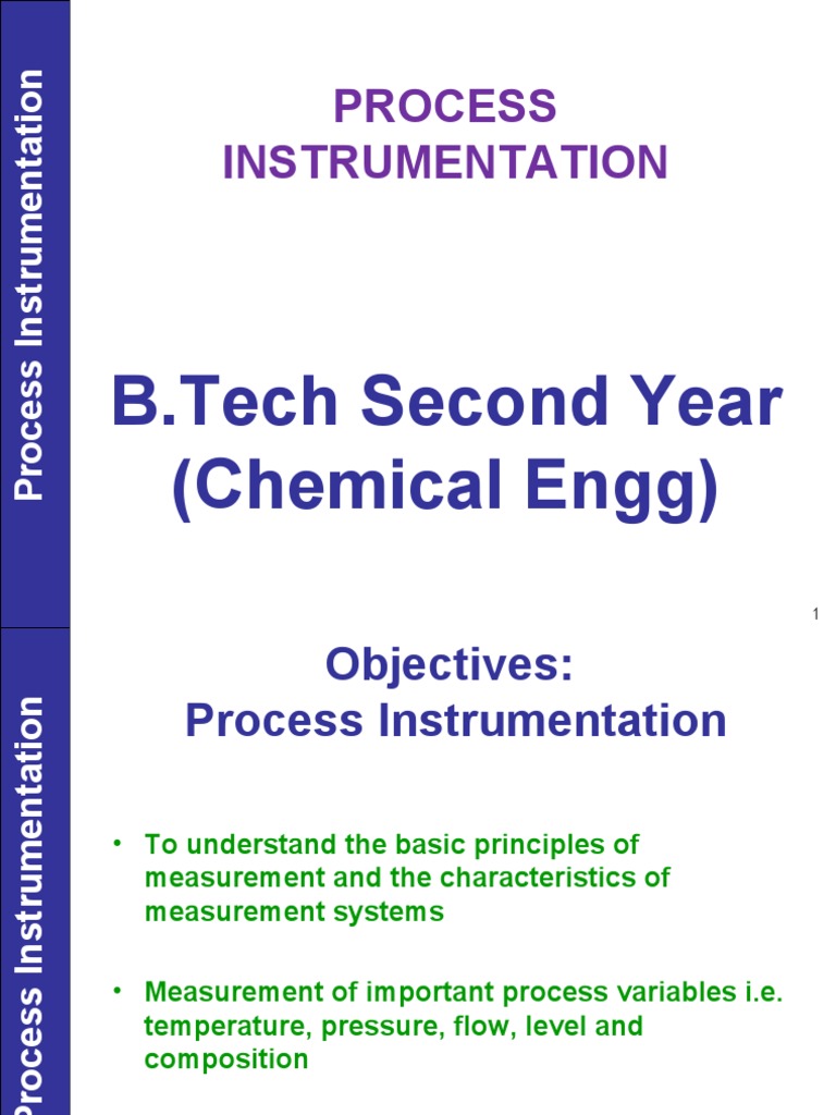 L1-5 - Process Instumentation 5 Lectures New 2021 | PDF ...