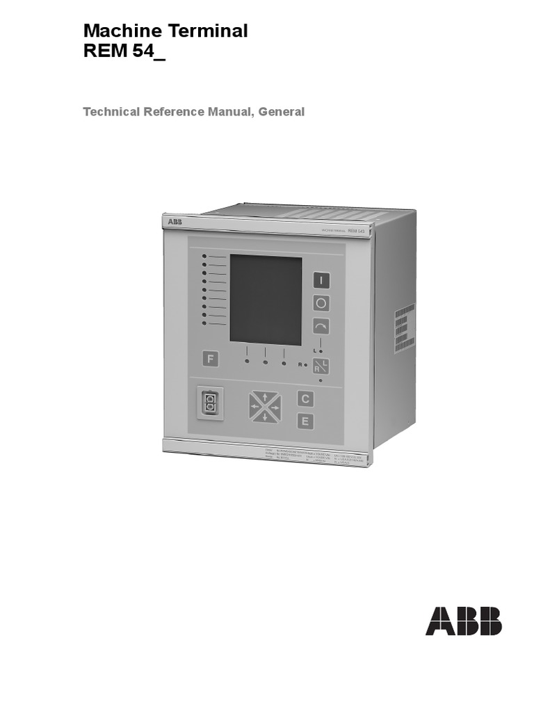 Machine Terminal REM 54 - : Technical Reference Manual, General | PDF | Power Supply | Analogue ...