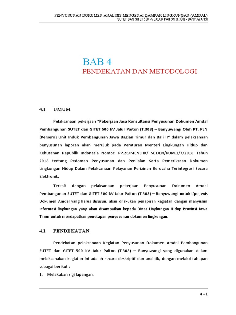 Metodologi Amdal Oss | PDF