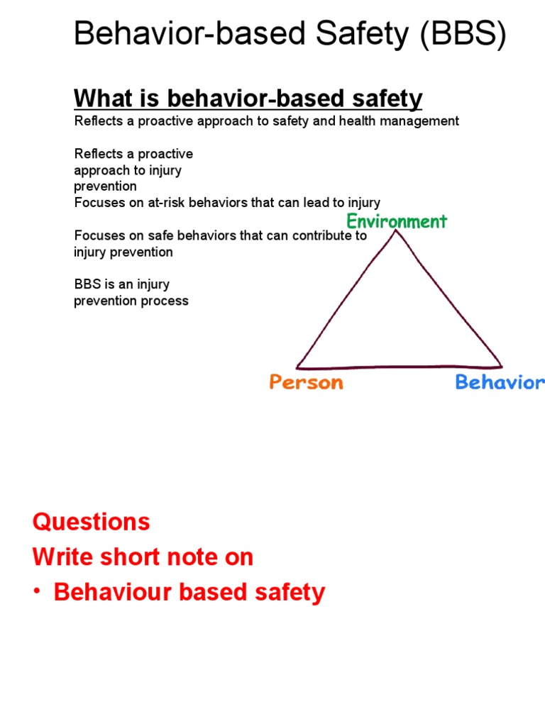 A Comprehensive Overview of Behavior-Based Safety (BBS): Principles ...