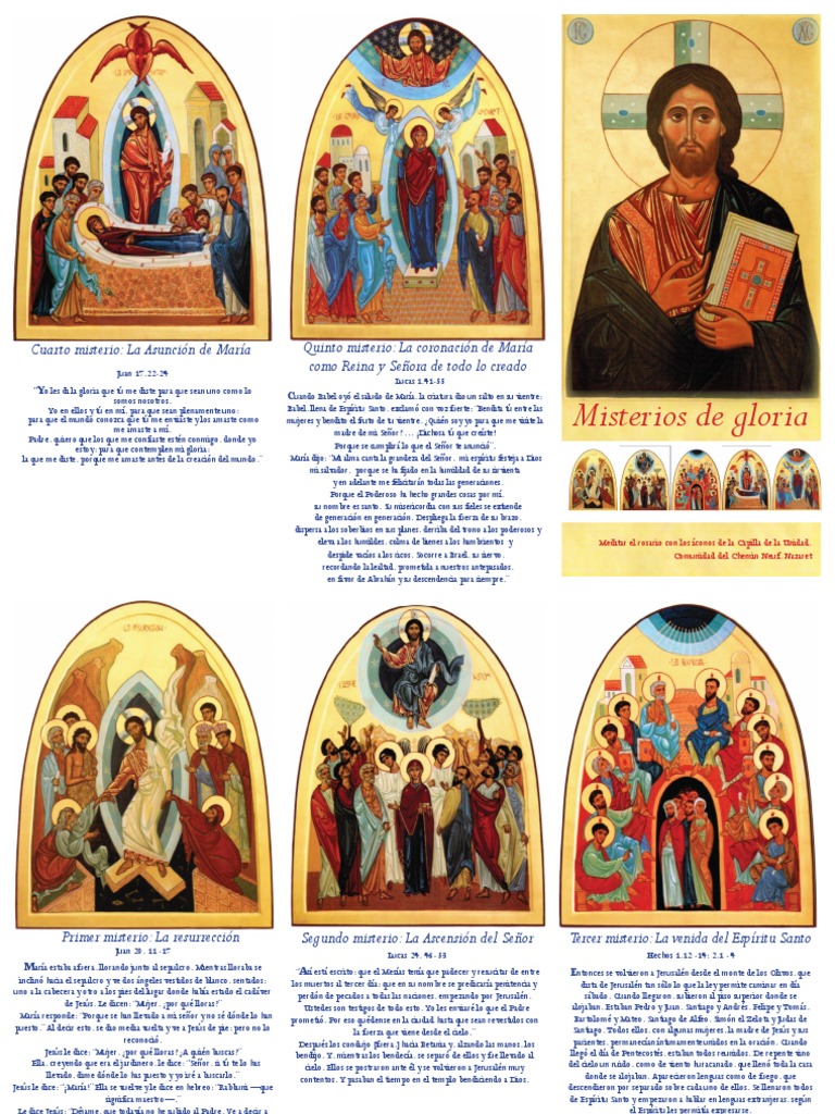 Misterios Gloriosos Pdf María Madre De Jesús Jesús