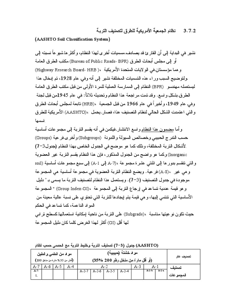 AASHTO Soil Classification System | PDF