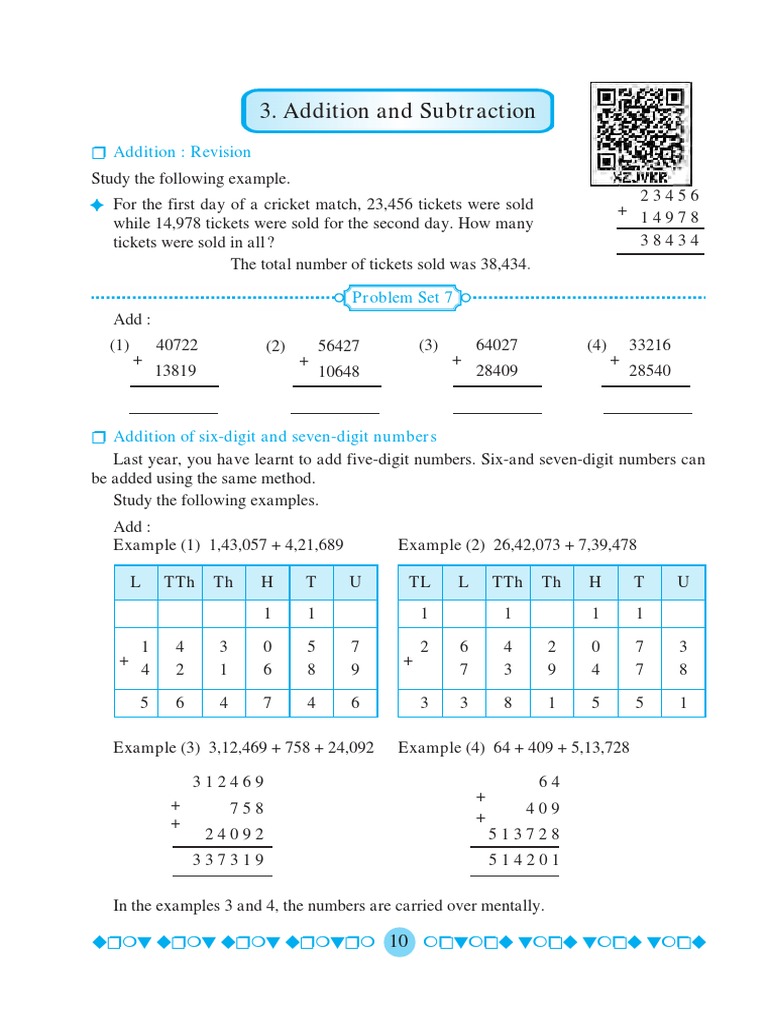 Addition and Subtraction Revision | PDF | Subtraction