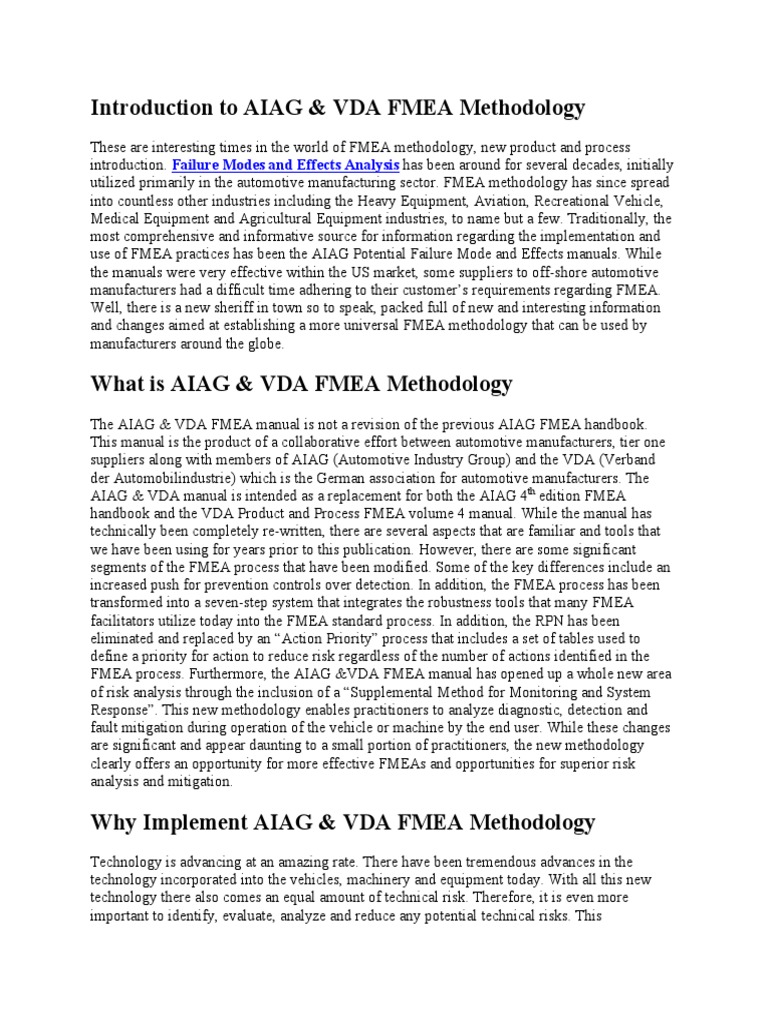 Introduction To AIAG | PDF | Risk Management | Risk