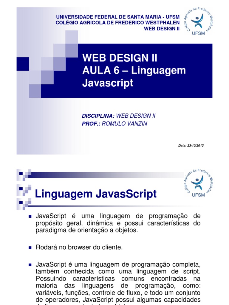 Uma Introdução à Linguagem JavaScript: Conceitos Básicos e Sua ...