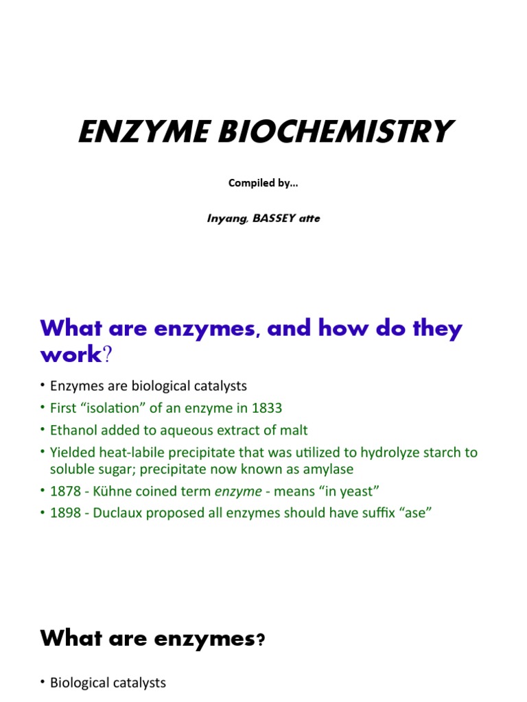 Understanding Enzyme Biochemistry | PDF | Enzyme Inhibitor | Enzyme