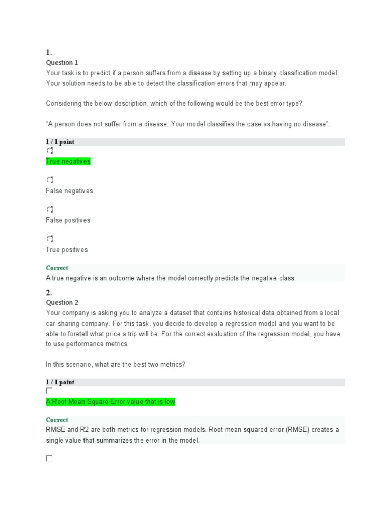 Dp-100 Exam Ques | PDF | Receiver Operating Characteristic | Mean ...