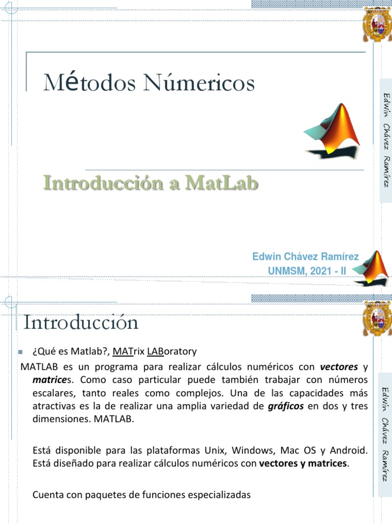 Matlab - Métodos Numéricos 1 | PDF | Matlab | Archivo de computadora