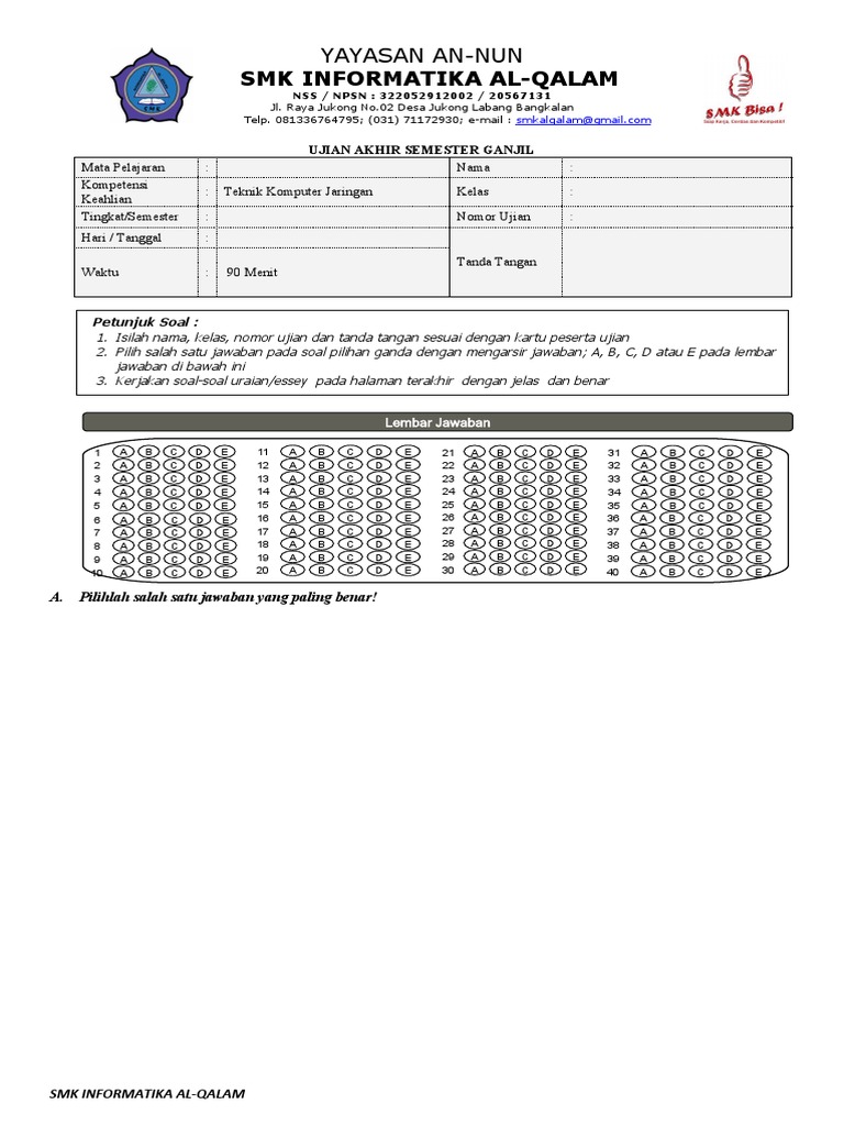 Asj Semester 1 Kelas Xi | PDF